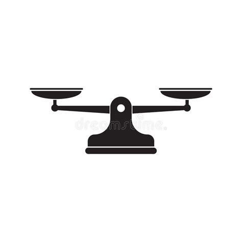 scales icon black scale single symbol stock illustration