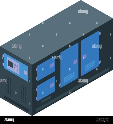 Generator Station Icon Isometric Vector Power Energy Gasoline