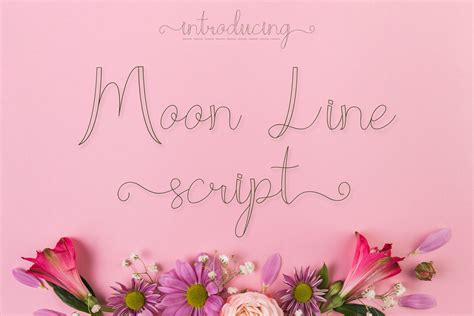 moon line script line script font a script font by dasagani