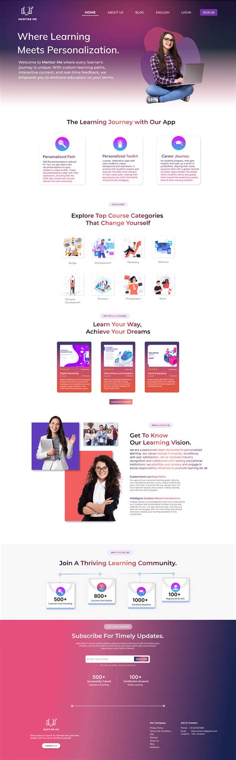 Mentor Me Uiux Design Web Design Online Education Behance