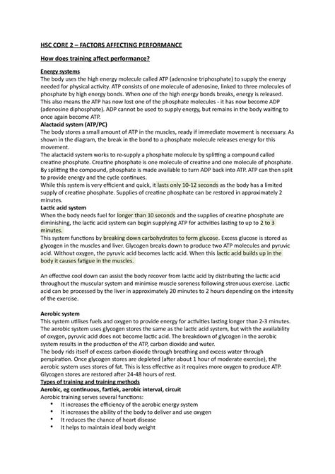 Hsc Core 2 Hsc Core 2 Study Notes Hsc Core 2 Factors Affecting