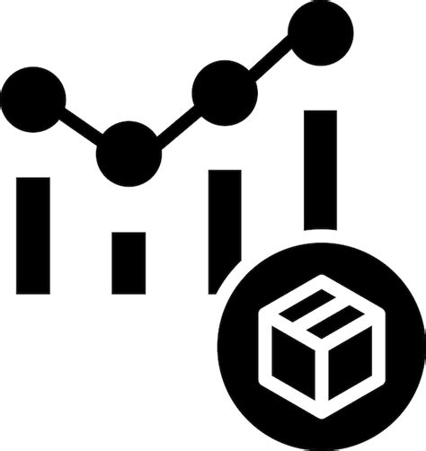 premium vector logistic data analytics desk solid and glyph vector