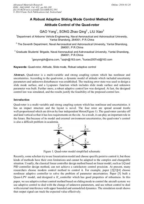 A Robust Adaptive Sliding Mode Control Method For Attitude Control Of The Quad Rotor