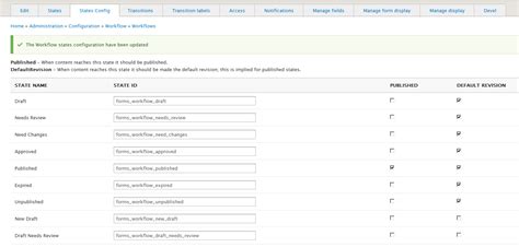 Workflow State Configuration