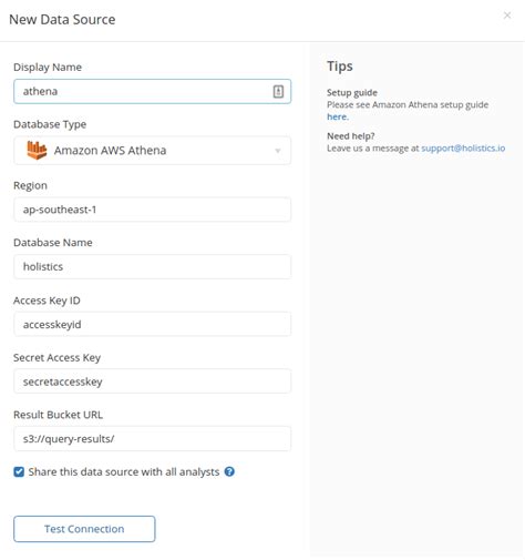 Amazon AWS Athena Setup