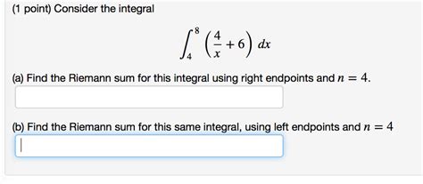 solved 1 point consider the integral 4 a find the