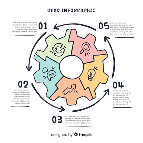 Free Vector Gear Infographic Design