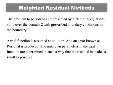 3 weighted residual methods 1 pptx physics science