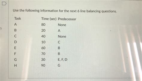 Solved Use The Following Information For The Next 6 Line