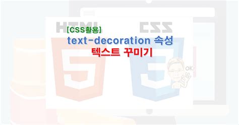 CSS text decoration 선으로 텍스트를 꾸미는 속성 오케파파 OKePaPa 의 세상