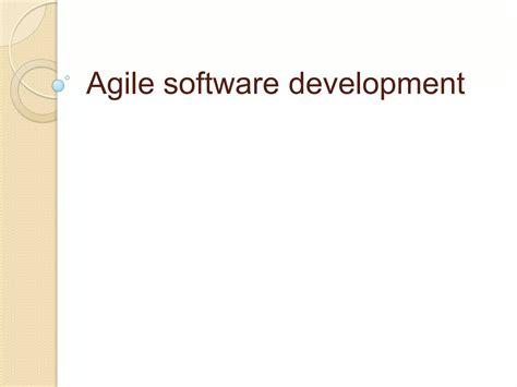 Agile Software Development Ppt