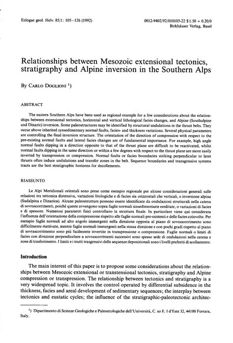 Pdf Relationships Between Mesozoic Extensional Tectonics