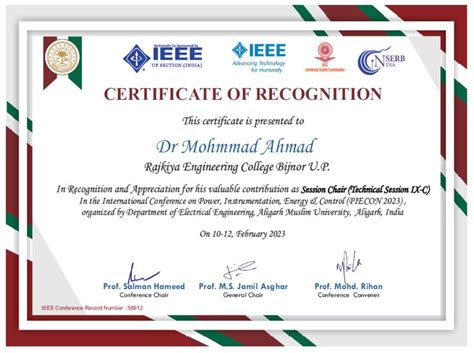 Dr Mohammad Ahmad On Linkedin Glad To Share That I Chaired A Session In Ieee Conference