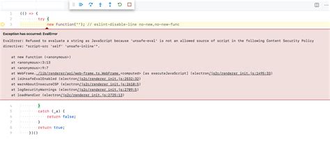 Refused To Evaluate A String As Javascript Because Unsafe Eval Is Not