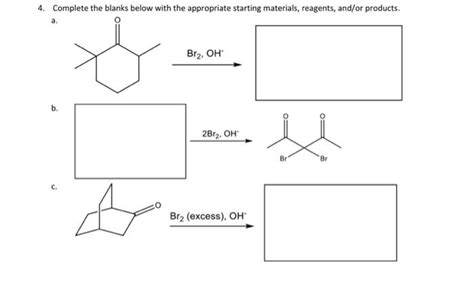 Solved Complete The Blanks Below With The Appropriate