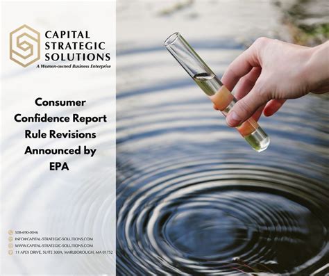 Capital Strategic Solutions On Linkedin The Epa Announced The Final Consumer Confidence Report
