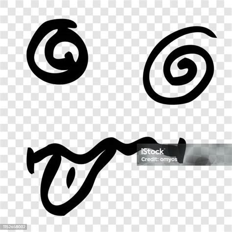 간단한 손 그리기 스케치 혼란 얼굴 또는 불안 투명 효과 배경 감정에 대한 스톡 벡터 아트 및 기타 이미지 감정 걱정하는