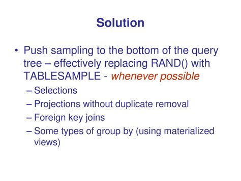 Query Sampling In Db Ppt Download