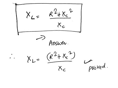 Solved A Variable Inductive Reactance XL Is Connected In Parallel With A Course Hero