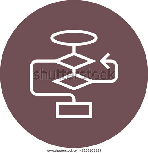 Algorithm Computation Data Processing Outline Icon Stock Vector