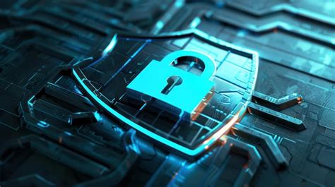 An Innovative 3d Illustration Showcasing A Security Shield Design With