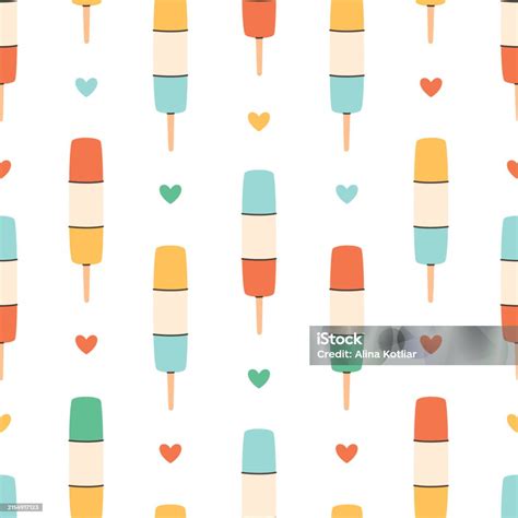 얼음 롤리 과일 아이스크림을 가진 완벽 한 본 여름 여름 디저트 평면 스타일의 벡터 일러스트 레이 션 맛이 가미된 빙과에 대한 스톡 벡터 아트 및 기타 이미지 Istock