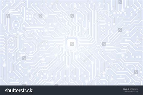 Circuit Board White Abstract Technology Background Stock Vector Royalty Free 1856429638