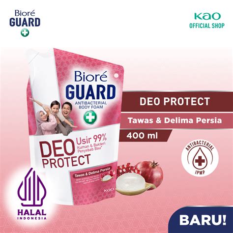Biore Guard Deo Protect Sabun Mandi Cair Anti Bakteri Halal Tawas Delima Persia Usir Kuman
