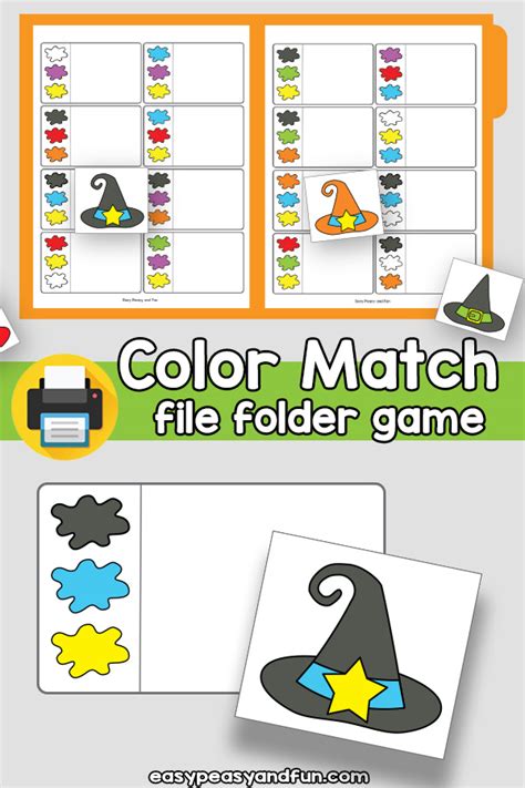 Color Matching Halloween File Folder Game Easy Peasy And Fun Membership