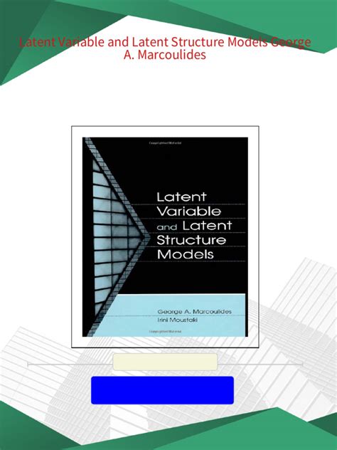 Latent Variable And Latent Structure Models George A Marcoulides Quickly Download The Ebook
