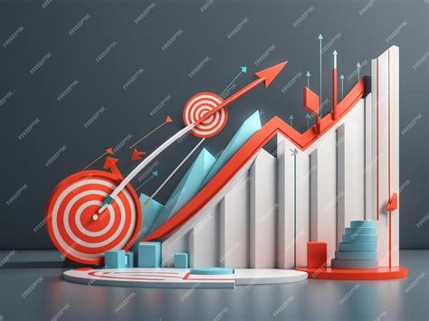 Premium Photo Dynamic Growth 3d Growing Bar Chart And Line Chart With