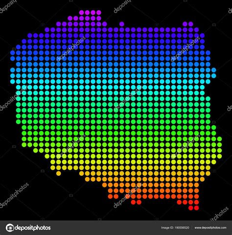dotted pixel spectrum poland map stock vector image by ©ahasoft 190556520