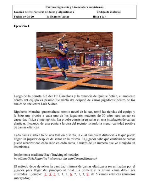 Solución Examen Agosto Estructuras de datos y algoritmos ORT Studocu
