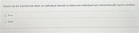 Solved Intent Can Be Transferred When An Individual Intends