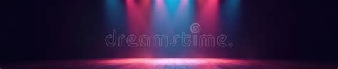 Focused Spotlight On Empty Stage Other Lights Dimmed Intensity Color Stock Illustration