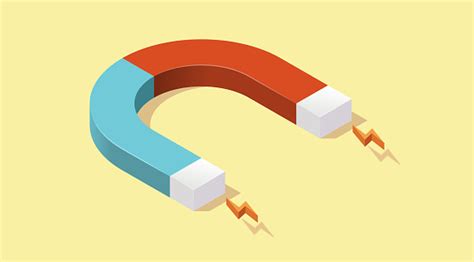 번개가 달린 붉은 파란색 말굽 자석 벡터 등대 그림입니다 과학 개념 배경 말굽 자석에 대한 스톡 벡터 아트 및 기타 이미지 말굽 자석 0명 개념 Istock