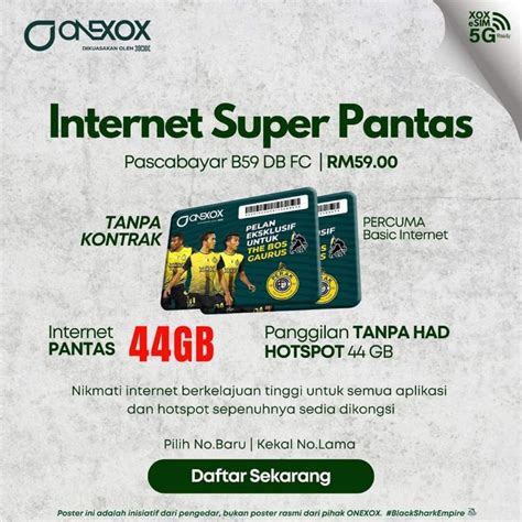 B59DB PLAN ONEXOX XOX SIM CARD Modem Pocket WiFi 44GB High Speed Self Register Shopee Malaysia