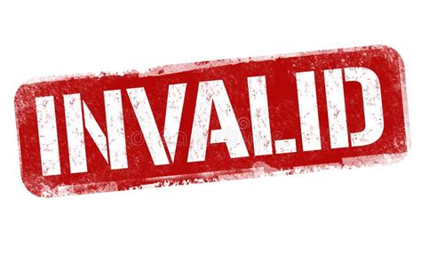 Illustration Of A Red Invalid Sign Stamp Isolated On A White Background