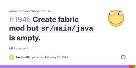 create fabric mod but `sr main java` is empty · issue 1945