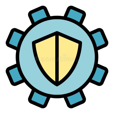 Secured Folder Icon Color Outline Vector Stock Vector Illustration Of Synchronize Technology