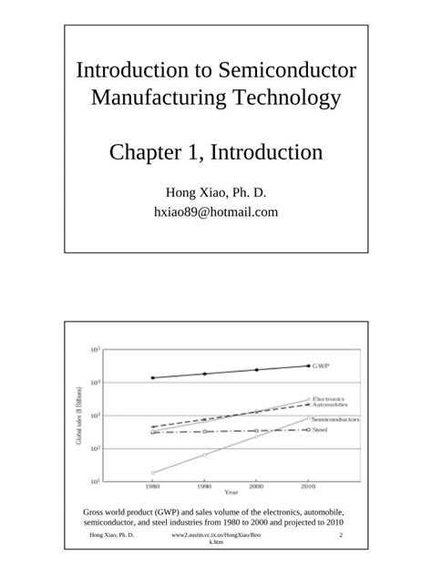 Pdf Introduction To Semiconductor Manufacturing Technology ¬¬一章