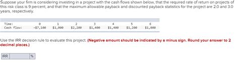 solved compute the irr static for project e the appropriate