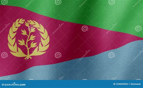 The National Flag Of Eritrea Stock Footage Video Of Wavy Closeup