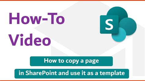 How To Copy A Page In Sharepoint And Use It As A Template 🚀💡 Youtube
