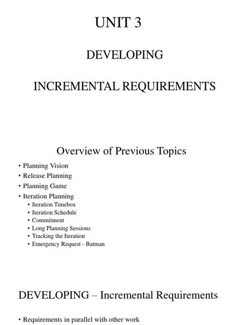 unit 3 developing incremental requirements pdf test driven