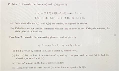 Solved Problem Consider The Lines R T And Ra S Given By Chegg Com