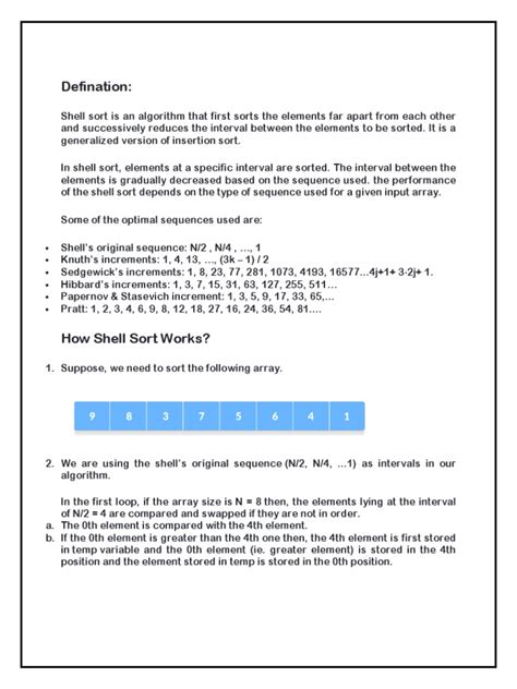 Shell Sort Pdf Mathematical Logic Discrete Mathematics