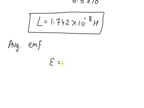 SOLVED Solenoid With 515 Je Ength 6 50 Cm And Cross Sectional Area Of 3 40 Find The Solenoid