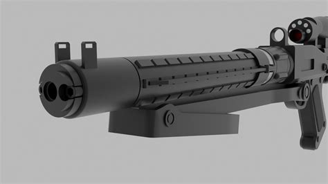 Imperial Armored Commando Blaster Rifle 3d Model Cgtrader