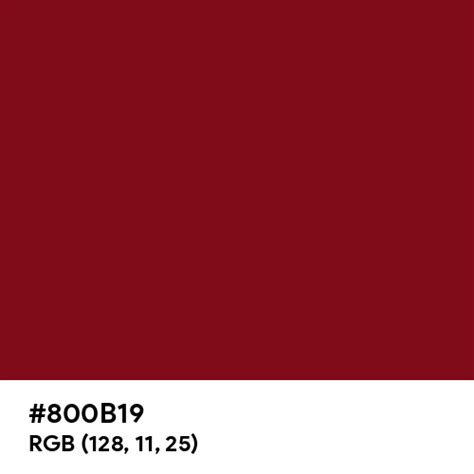 Devil Red Color Hex Code Is 800b19